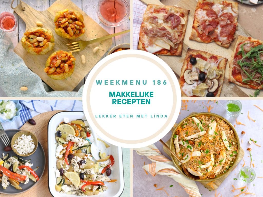 Weekmenu 166 makkelijke recepten