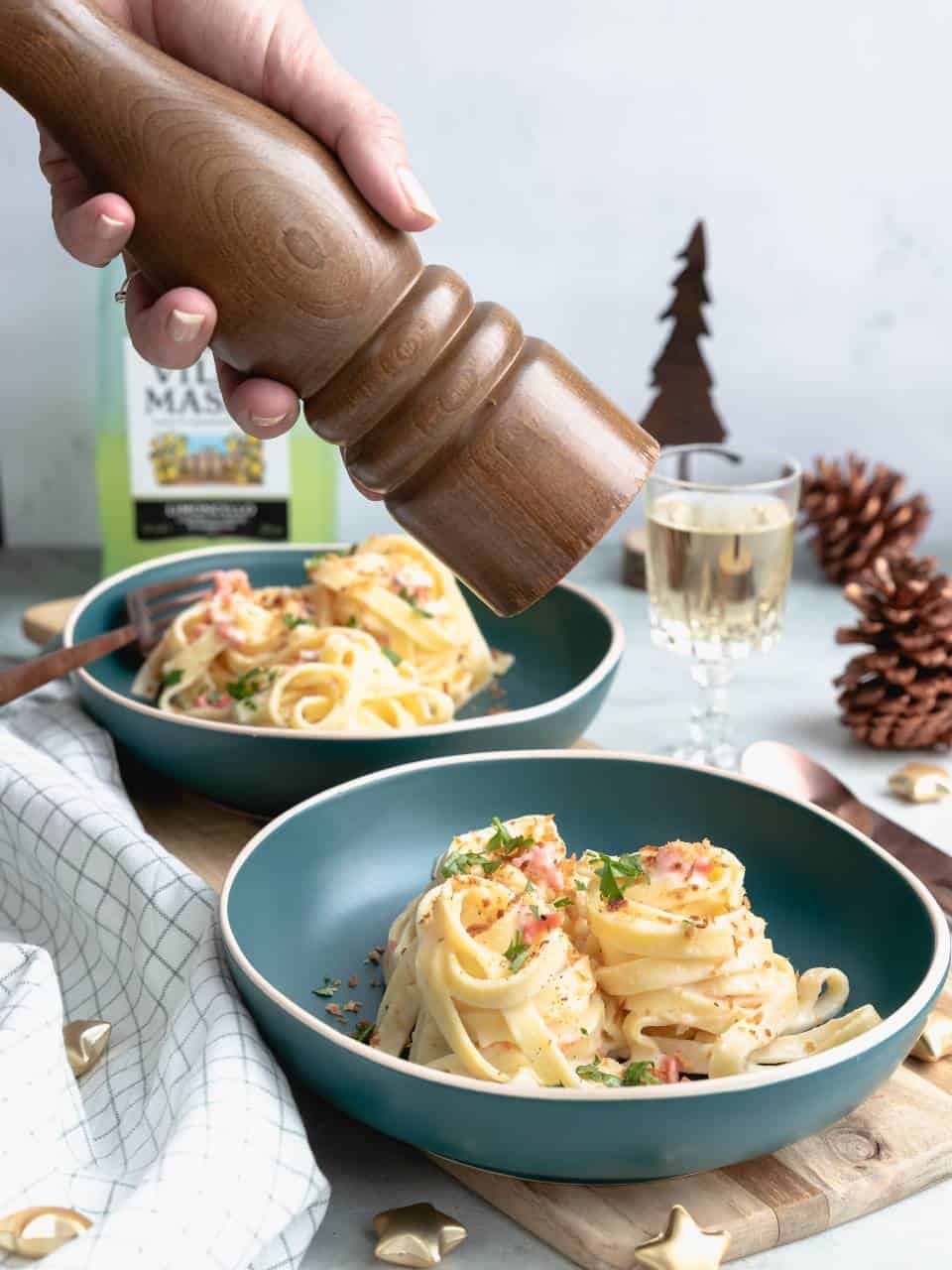 Limoncello pasta met zalm