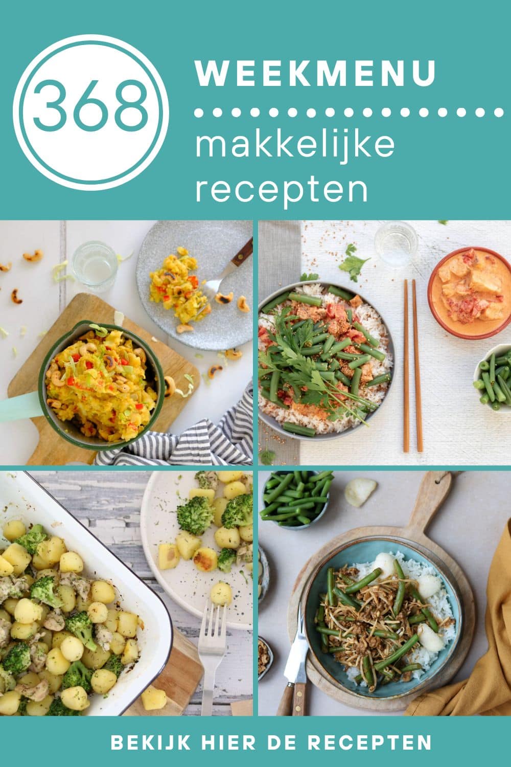 Weekmenu makkelijke recepten 368 - Lekker eten met Linda