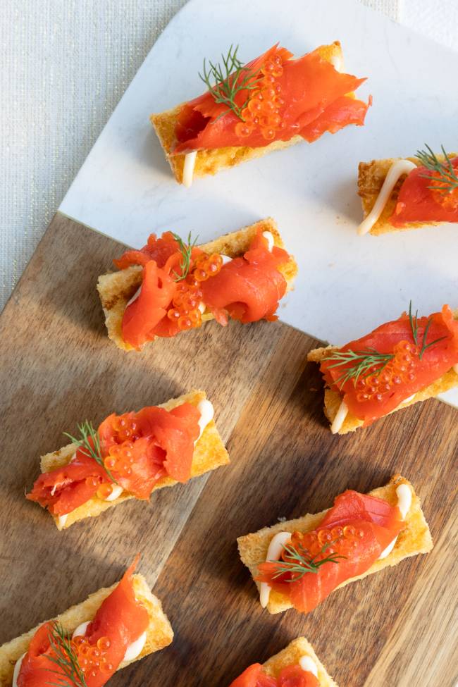 Brioche met zalm: feestelijk en goed voor te bereiden